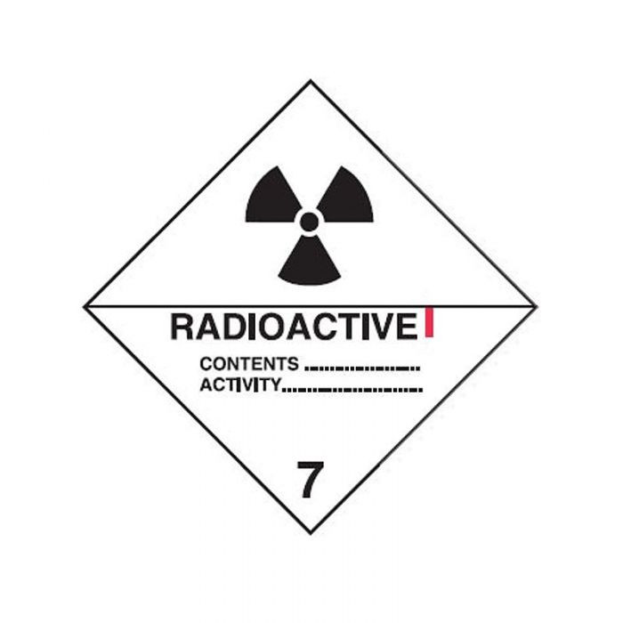 Radioactive I 7 - Dangerous Goods Signs - Express Safety