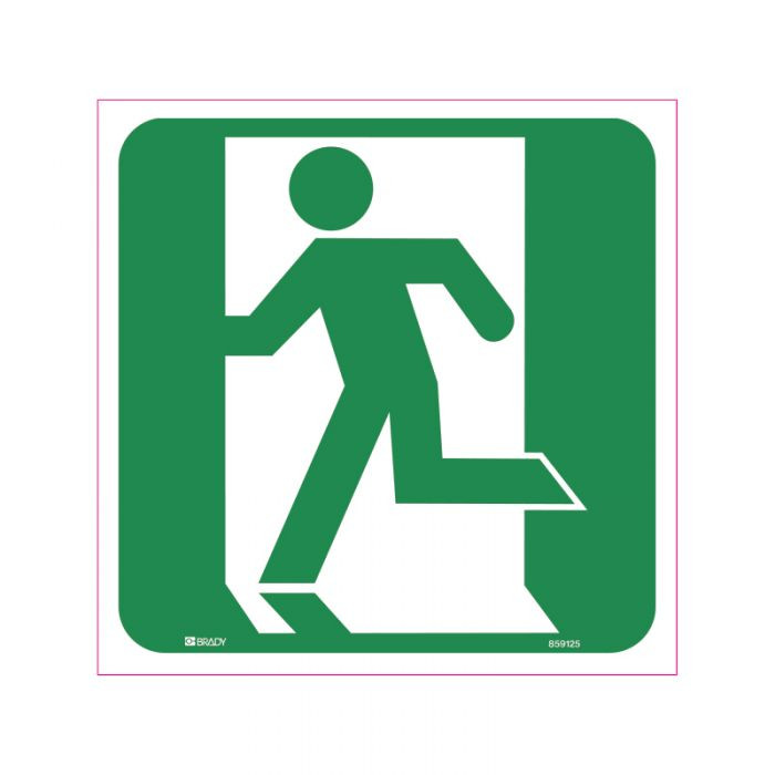 Running Man Exit Picto Only Straight Ahead - Exit Signs - Express Safety