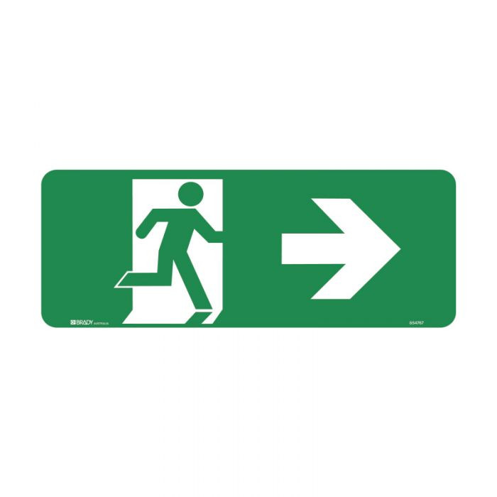 Running Man Exit Right Arrow - Exit Signs - Express Safety