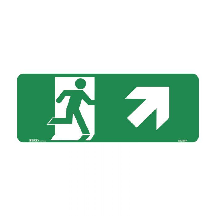 Running Man Exit Up Right Arrow - Exit Signs - Express Safety