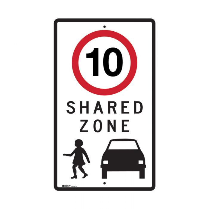 Shared Zone 10 KMH - Road Signs - Part No. 843360 - Express Safety