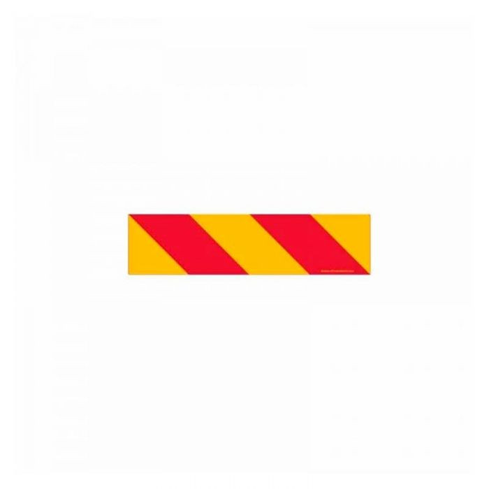 Striped Warning Panel Red And Yellow Left - Vehicle Signs - Express Safety