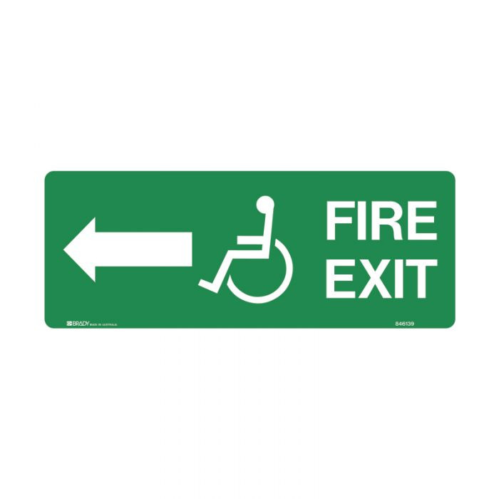 Wheelchair Exit To Left - Exit Signs - Express Safety