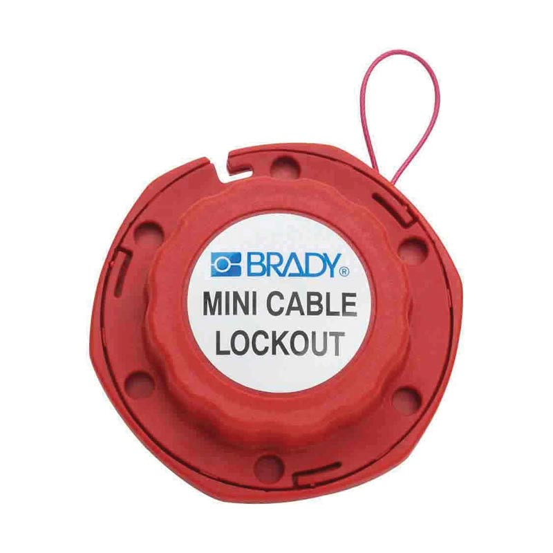 Mini Cable Lockout Device With 2.4m Steel Cable - Cable Lockout