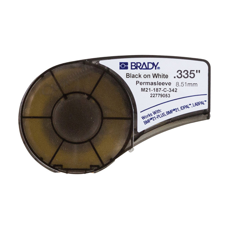 M210 BMP21 Plus Series 8.51mm White PermaSleeve Heat Shrink Labels