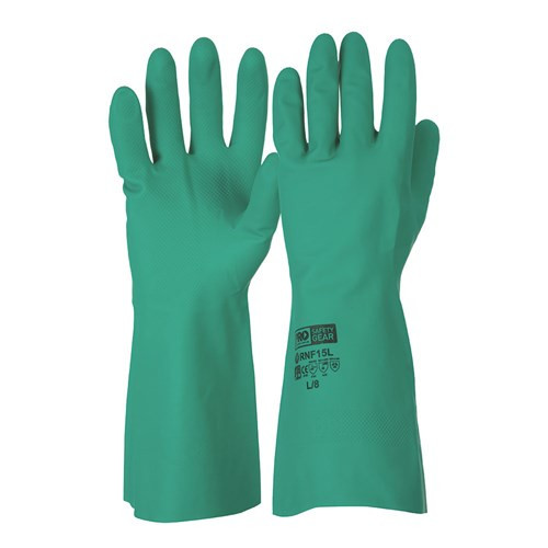 Green Nitrile Gloves 33CM Length