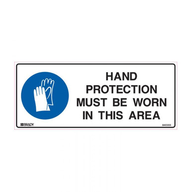 Hand Protection Must Be Worn In This Area - Mandatory Signs - Express ...