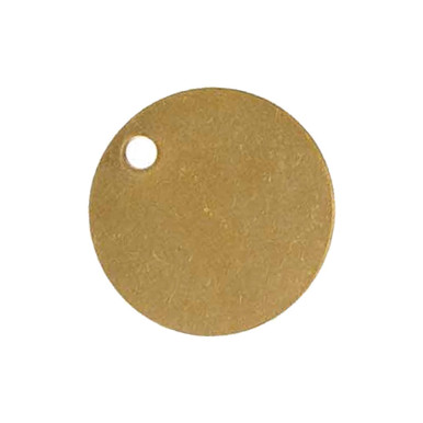 Blank Brass Round Metal Tag 51mm