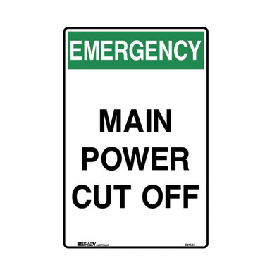 Emergency Main Power Cut Off - Electrical Signs - Express Safety