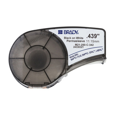 Brady M210, Brady BMP21 Plus Series 11.15mm White PermaSleeve Heat ...