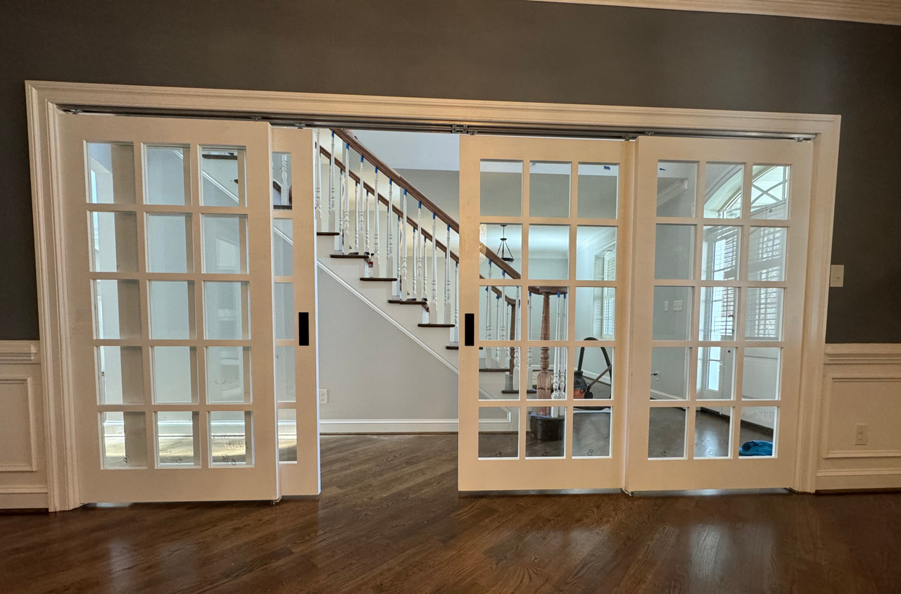 Interior Bypass Doors Art Deco Steel Sliding Doors With Side Panels In