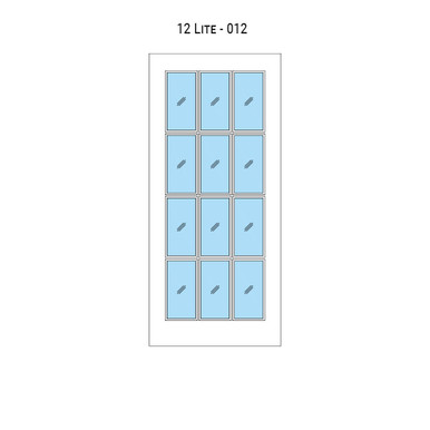 12 Panel Glass Indoor Sliding Barn Door | Dalmation Doors