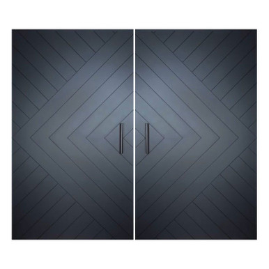 Chevron Bifold Door Full View Mirror DALMATIAN DOORS