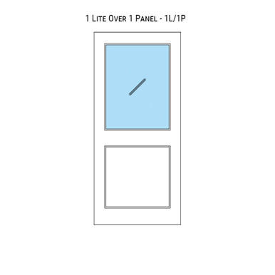 1 Lite Solid Wood One Panel Door DALMATIAN DOORS