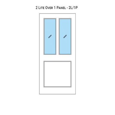 1 2 Lite Wood Panel Interior Door DALMATIAN DOORS