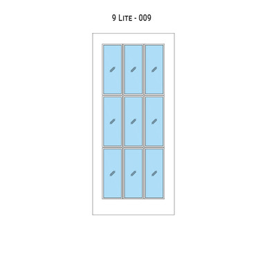 9 Panel Glass Door | Poplar Wood Door | Dalmation Doors