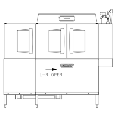 CLPS76EN-BAS+BUILDUP | Dishwasher, Conveyor Type