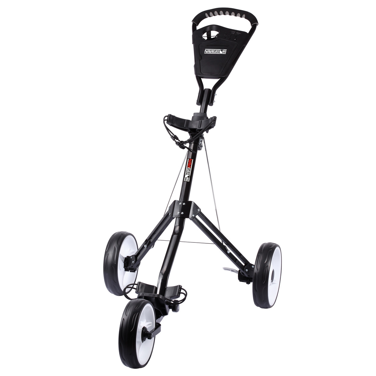JEF World of Golf Navigator 3-Wheel Foldable Push Cart - GolfEtail.com