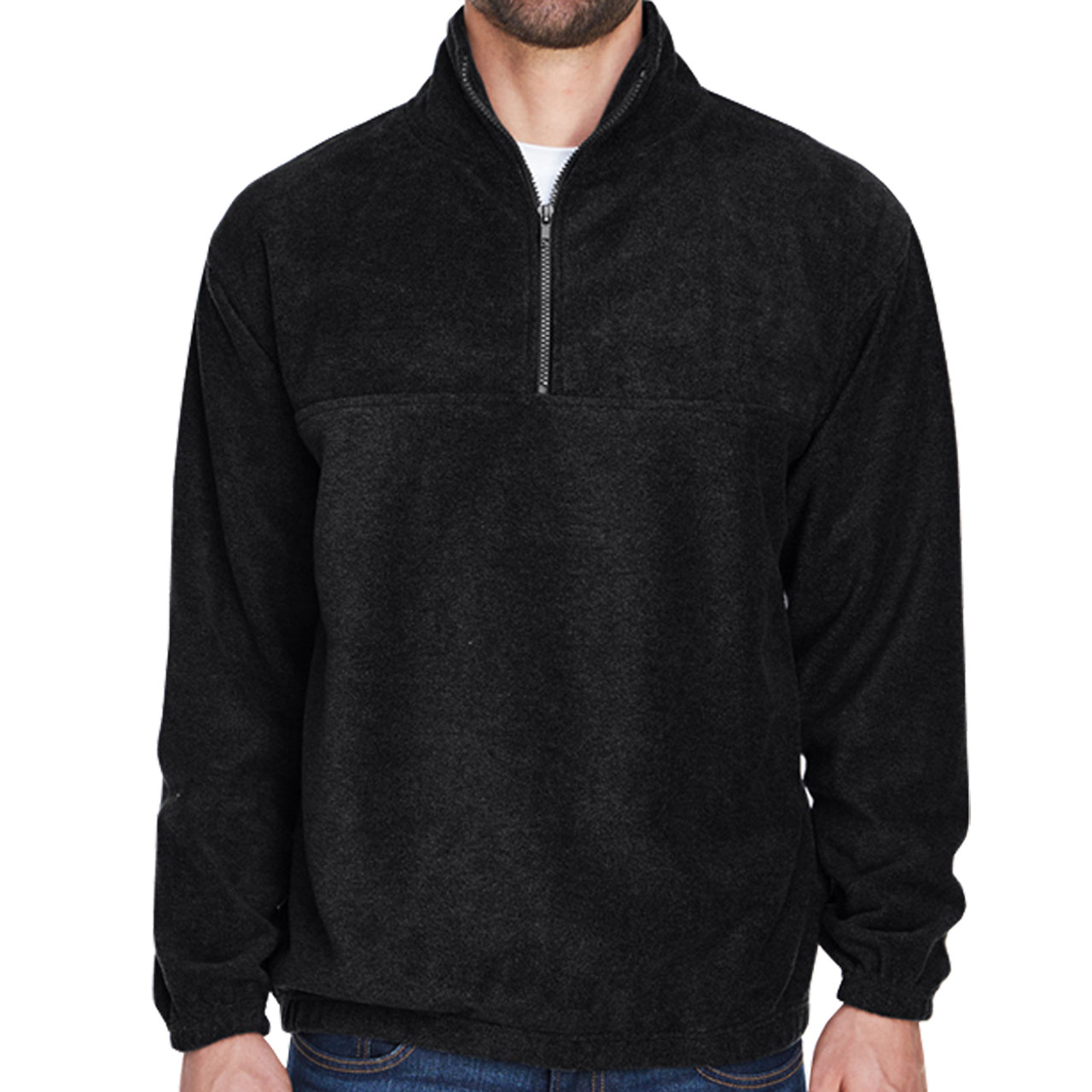 UltraClub Men's Iceberg Quarter-Zip Fleece Golf Pullover - GolfEtail.com