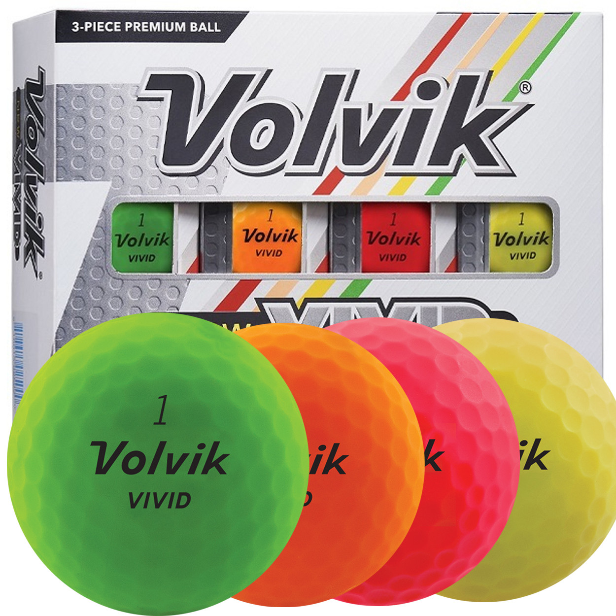 Volvik New Vivid Matte Finish Golf Balls (24 Balls - New - Retail ...