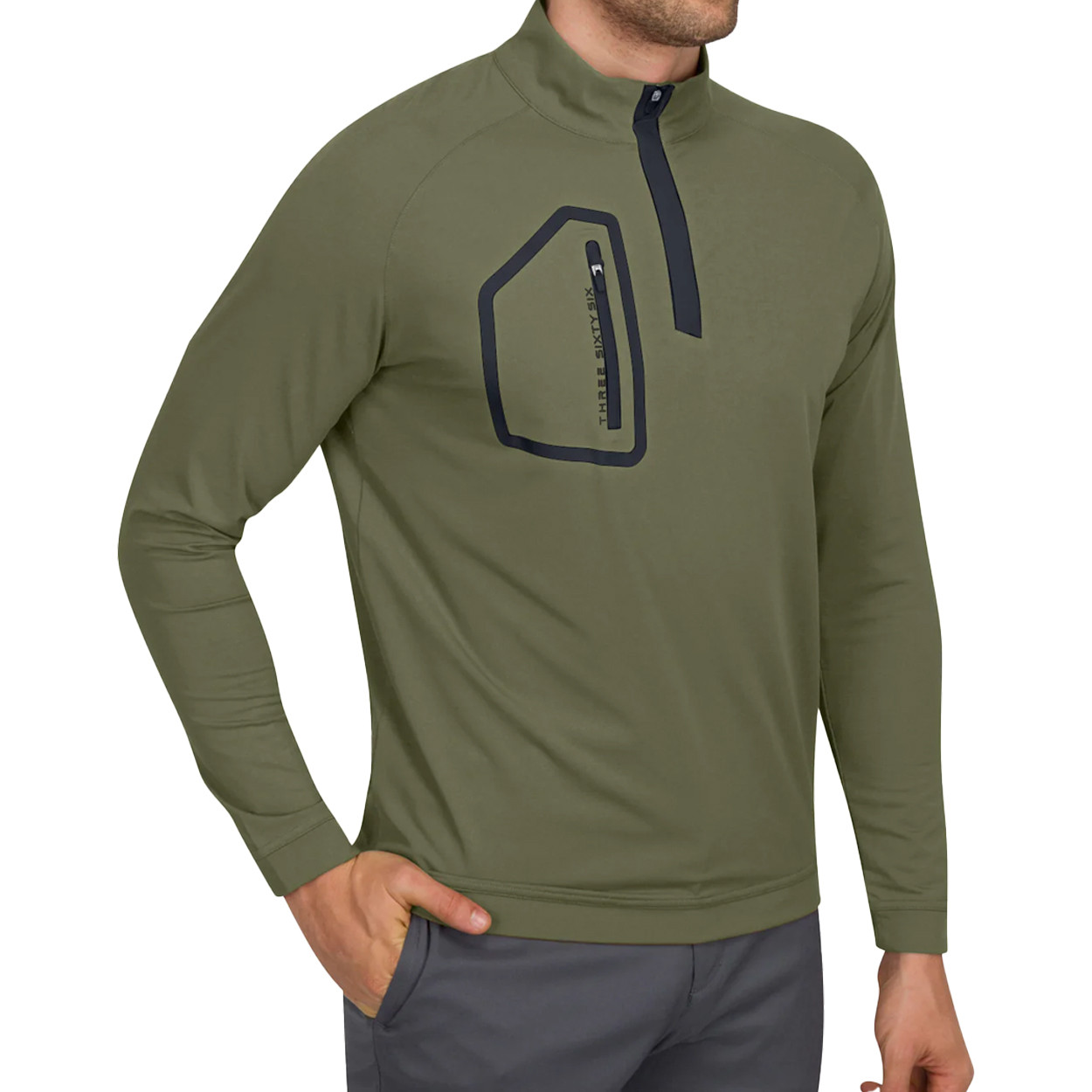 Three Sixty Six Men's DryFit 1/4-Zip Golf Pullover - GolfEtail.com