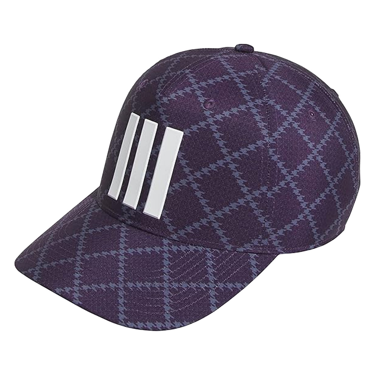 Adidas Tour 3-Stripes Houndstooth Print Adjustable Golf Hat - GolfEtail.com