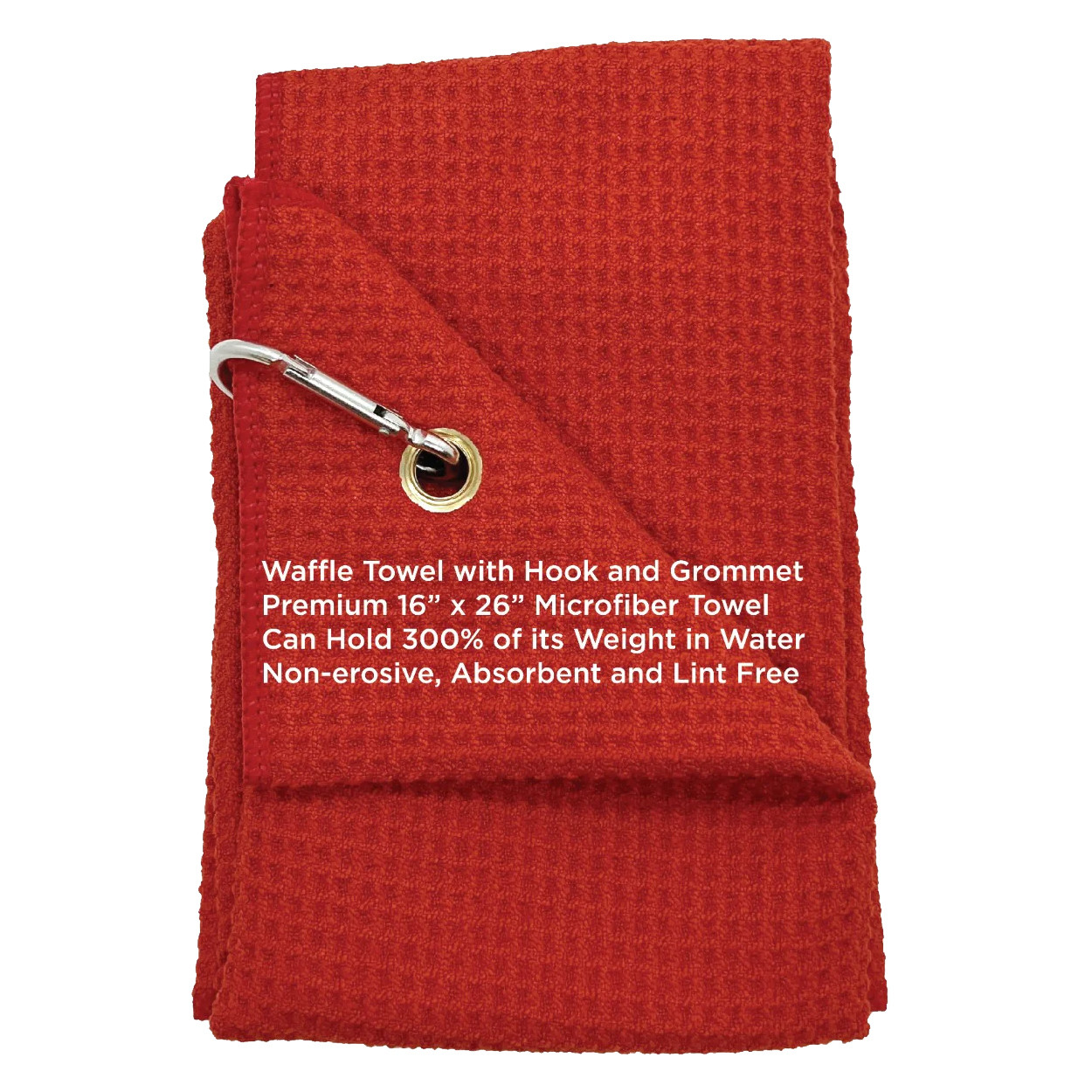 Zero Friction Waffle Golf Towel - Microfiber Soft Absorbent Cleaning ...