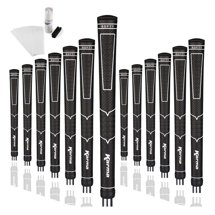 Karma Softy Jumbo Golf Club Grip Kit (13 Grips, Solvent & Double Sided ...