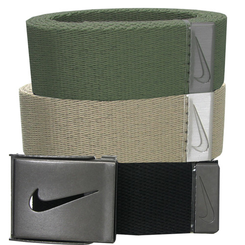 Nike 3-in-1 Web Belt, One Size Fits Most - GolfEtail.com