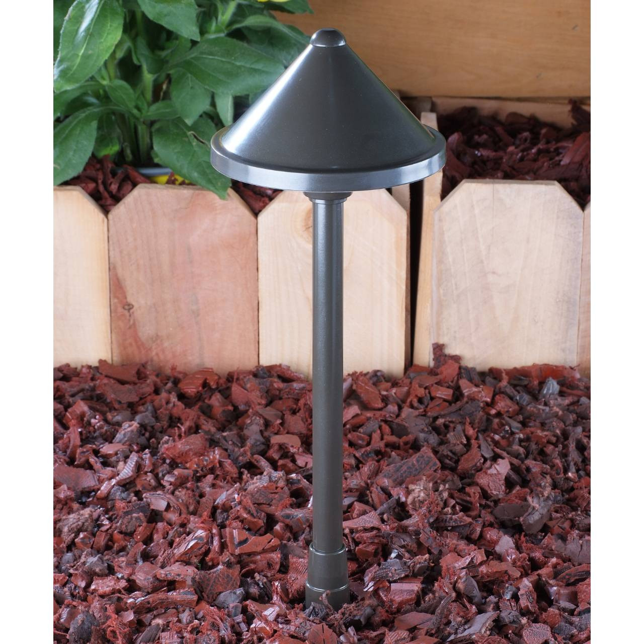 Elite Bronze Path Light with 6" Diameter Hood - YardBright® Landscape ...