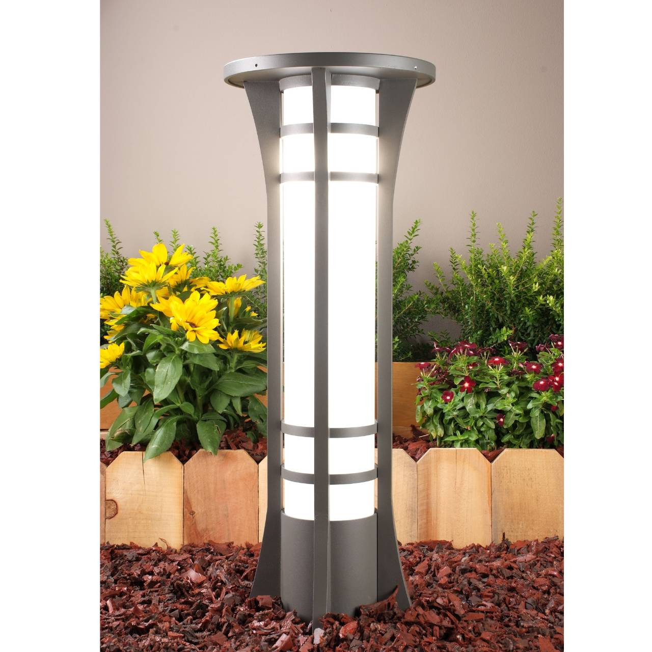 Premium Column Solar Bollard Light - YardBright® Landscape Lighting