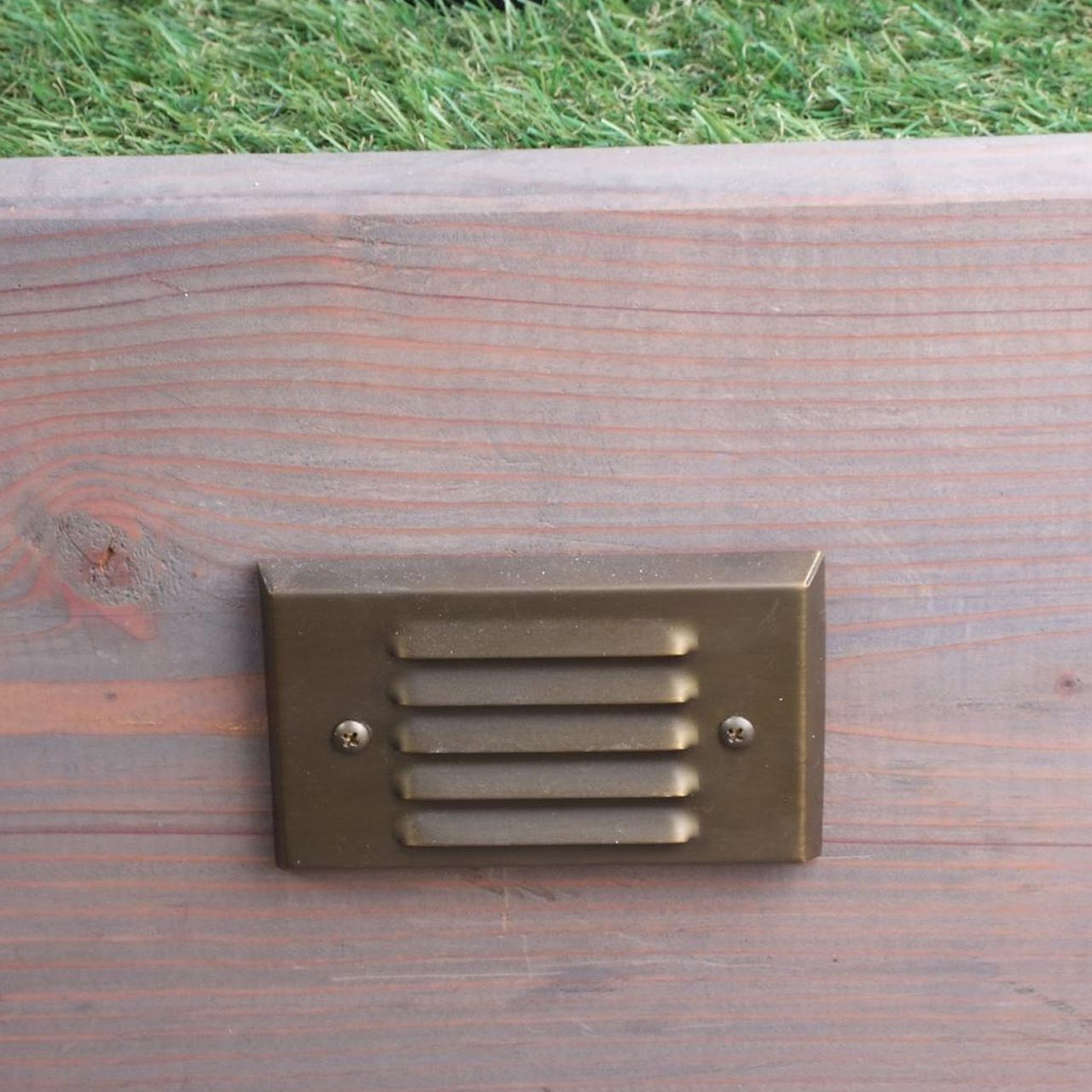 Solid Brass Louvered Step Light - YardBright® Landscape Lighting