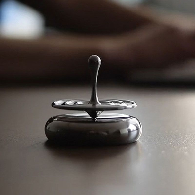 Water Drop Stainless Steel Spin Top Polished - SkillToyz