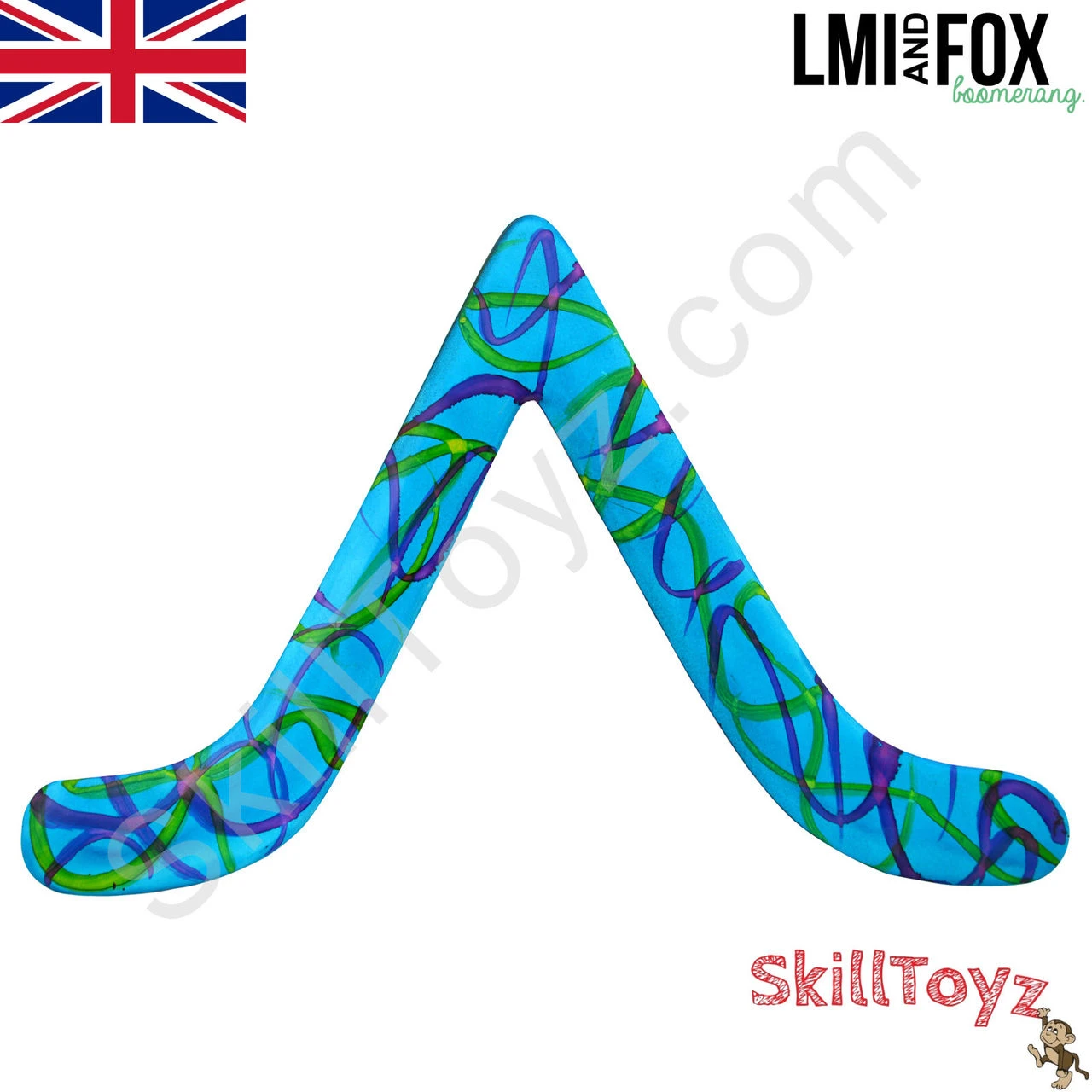 LMI & Fox Boomerangs Bargan Carbon Malibu Blue RIGHT HANDED