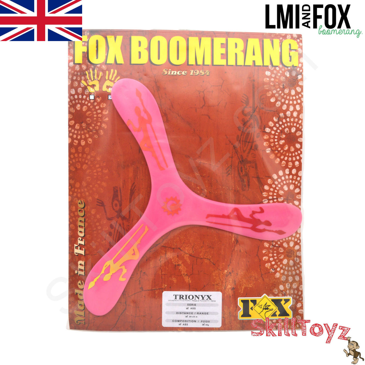LMI & Fox Boomerangs Trionyx ABS Pink RIGHT HANDED - SkillToyz