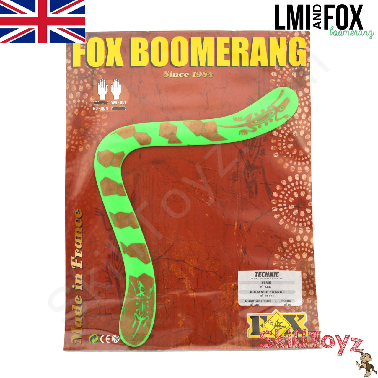 LMI and Fox Boomerangs Technic ABS Green RIGHT HANDED - SkillToyz