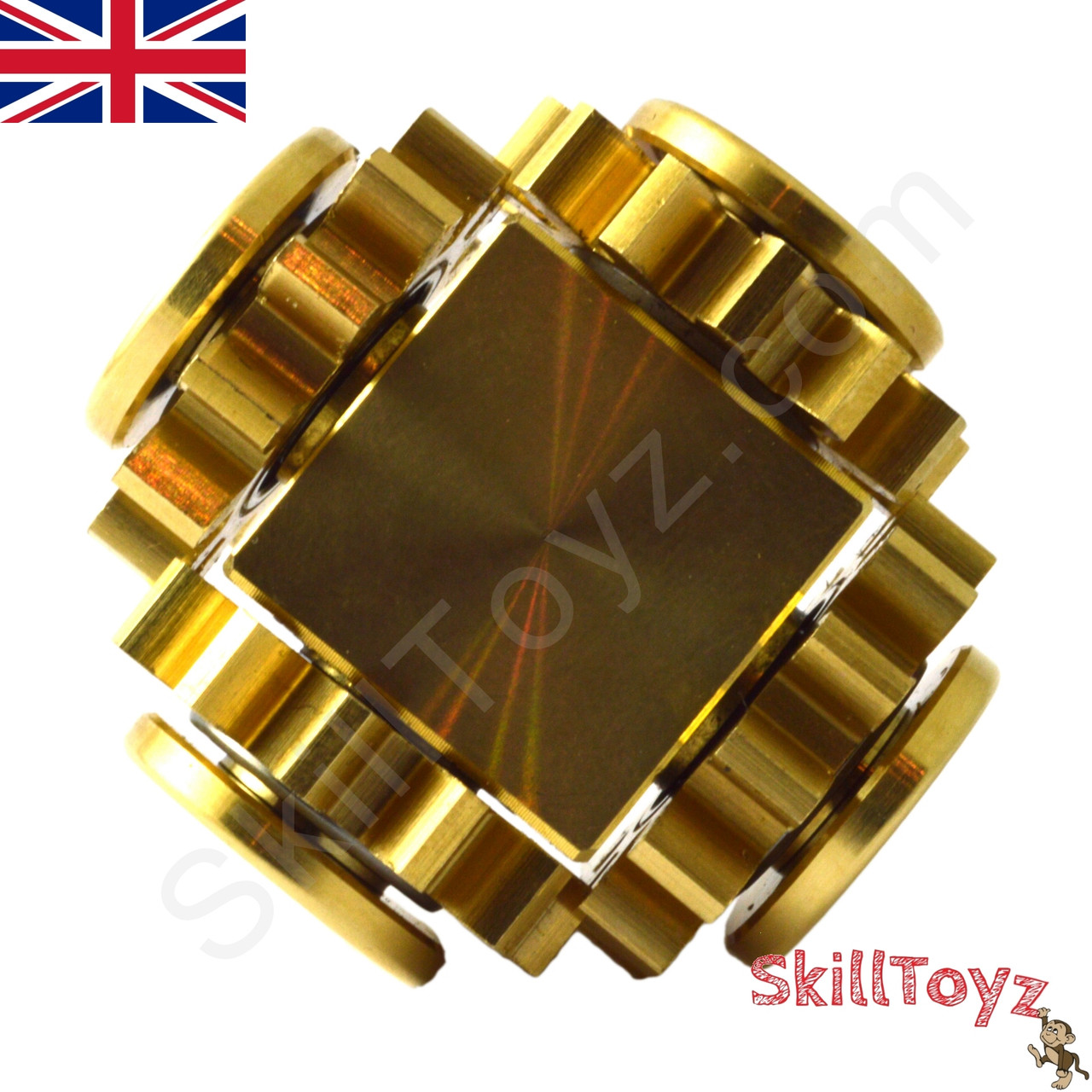 Brass Fidget Spinner with Four Gears - SkillToyz