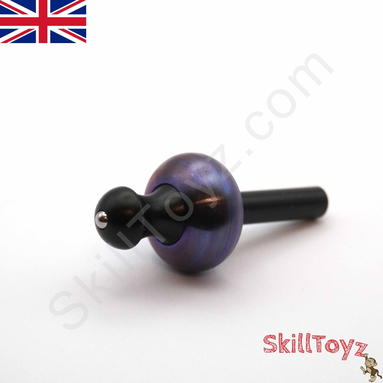 Titanium Finger Spin Top Blue/Black - SkillToyz