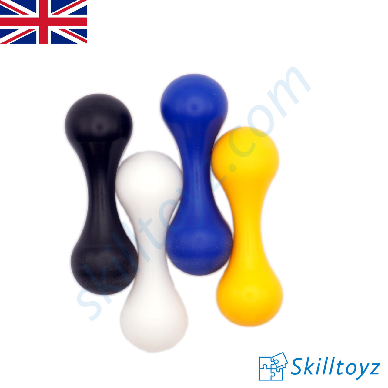 Knuckle Chuck Finger Roller Toy POM White - SkillToyz