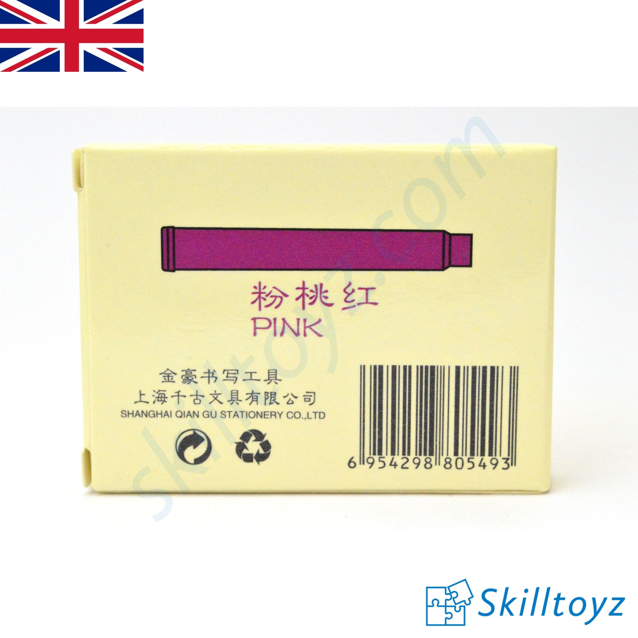 Jinhao Colour Fountain Pen Ink Cartridges x5 Pink - SkillToyz