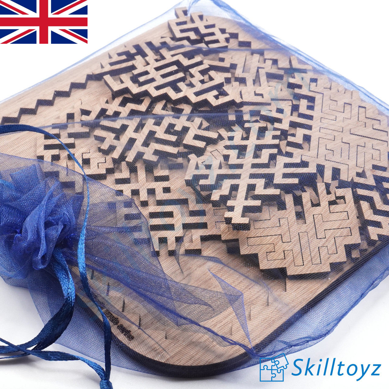 IQ Wooden Jigsaw Puzzle #4 Rounded Square Inca - SkillToyz