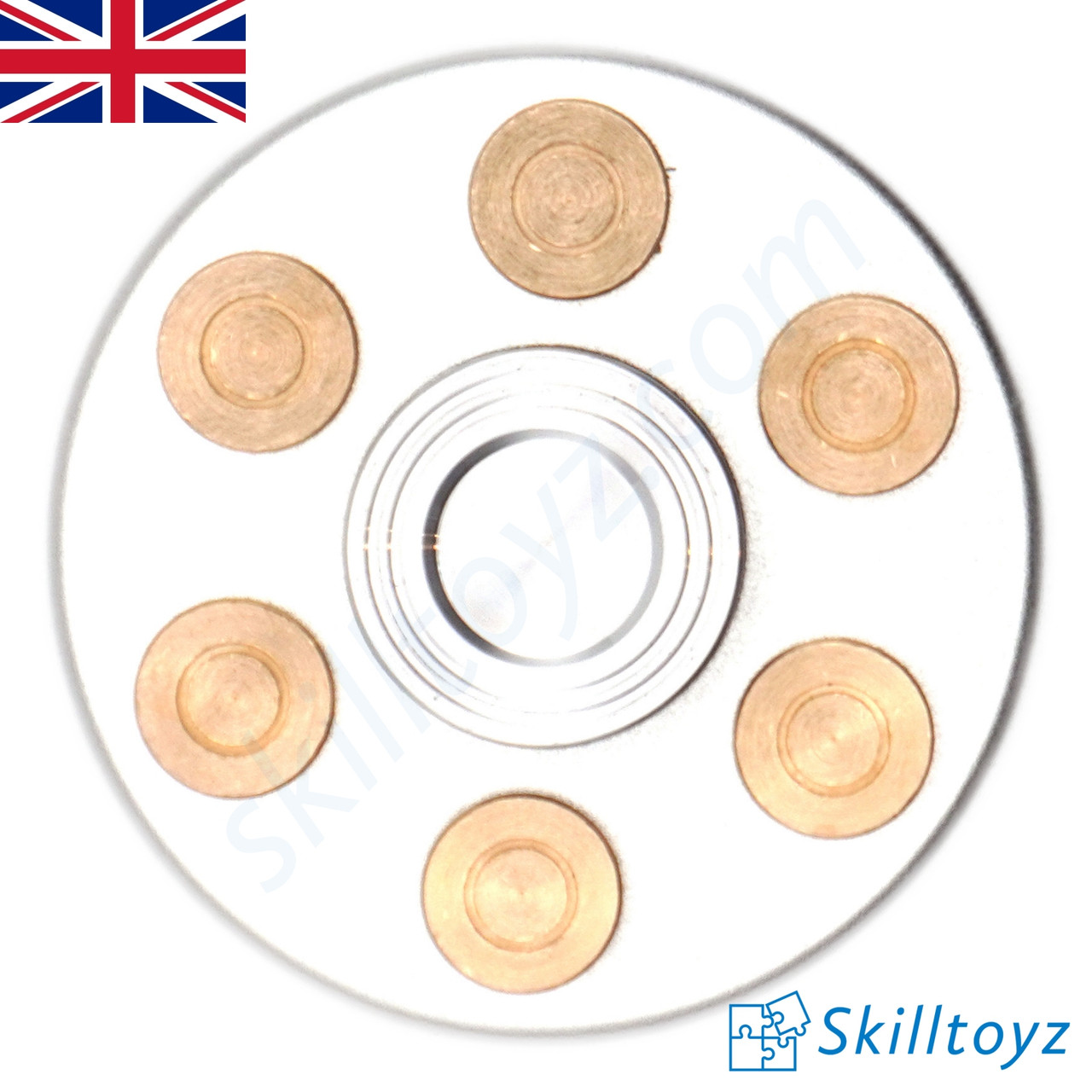 Revolver Finger Spinner Fidget Toy Silver - SkillToyz