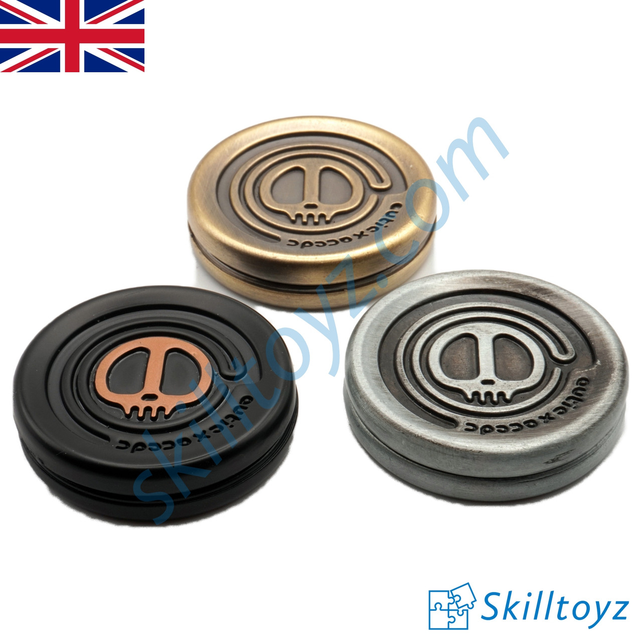 Round Magnetic Fidget Clicker Haptic Coin Gold #25 - SkillToyz