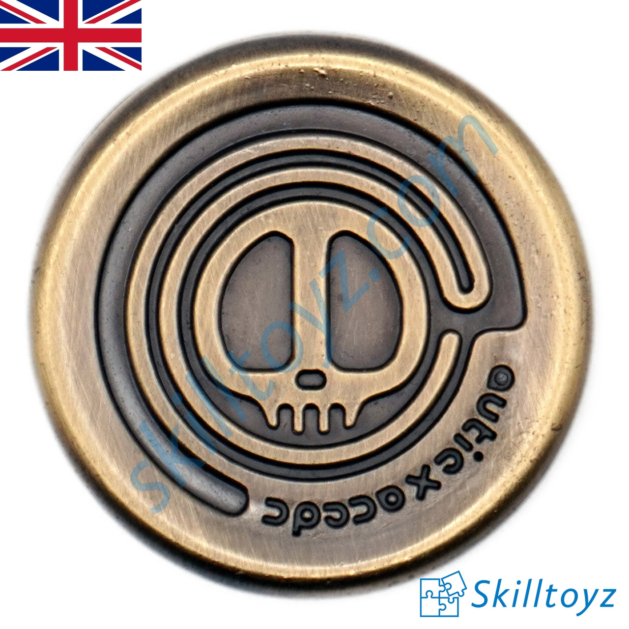 Round Magnetic Fidget Clicker Haptic Coin Gold #25 - SkillToyz