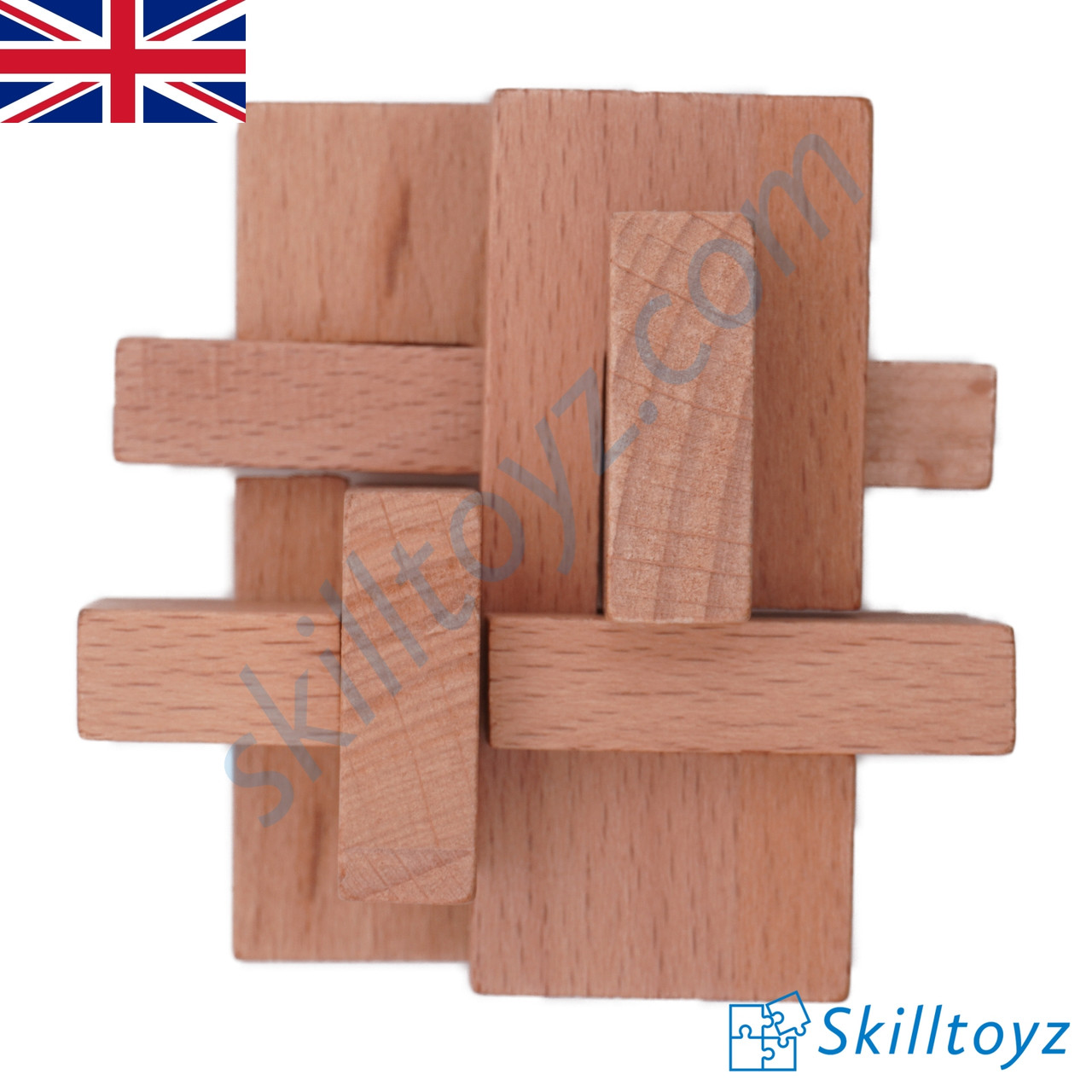 IQ Wooden 3D Puzzle #51 Stack Lock - SkillToyz