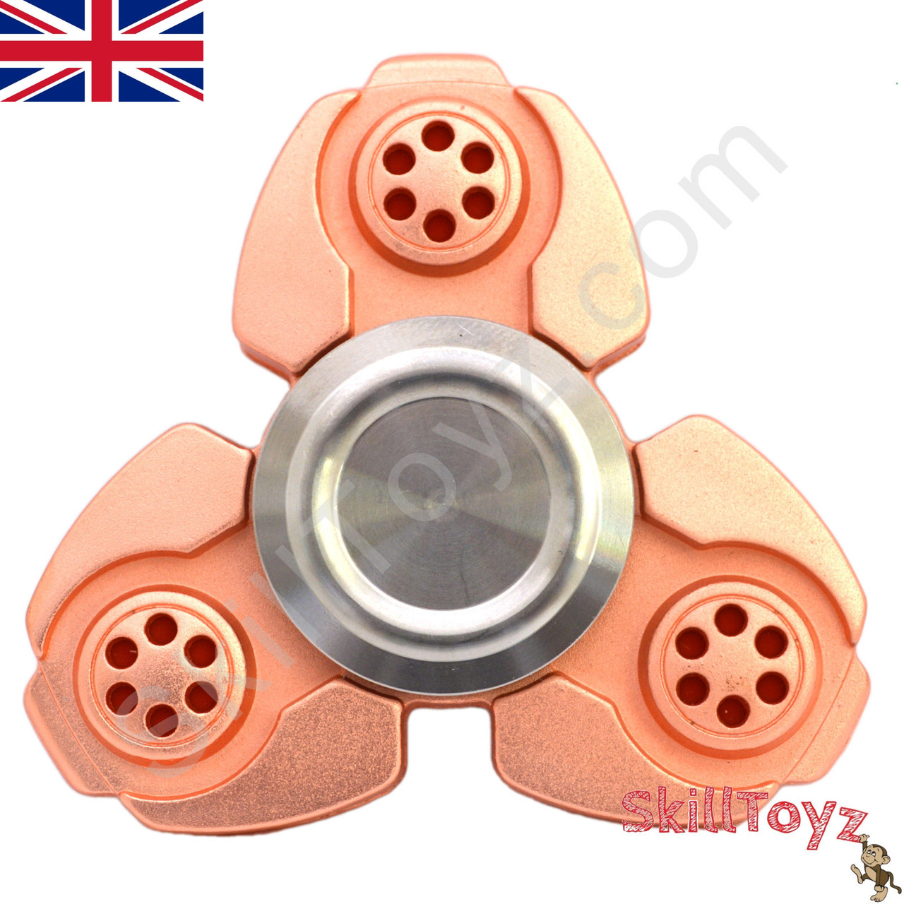 Finger Spinner Tri Metal Fidget Gadget Pink - SkillToyz