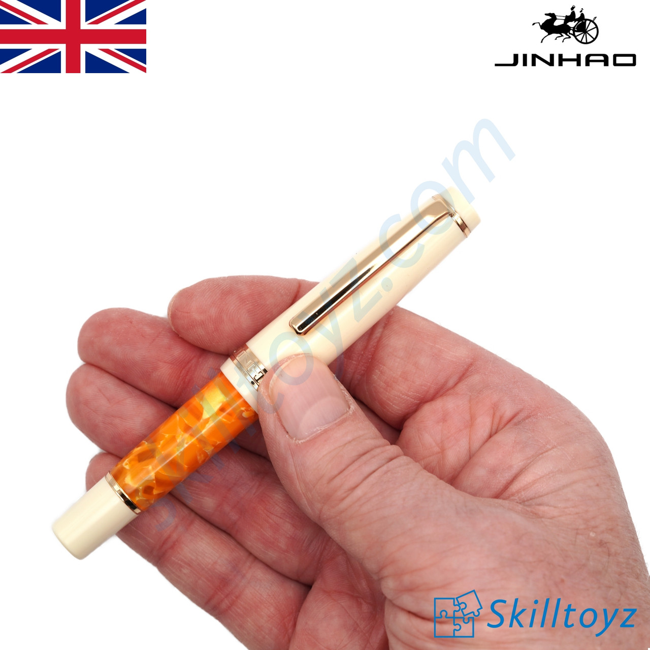 Jinhao 82 Mini Fountain Pen EF Nib Gold Stone Acrylic - SkillToyz