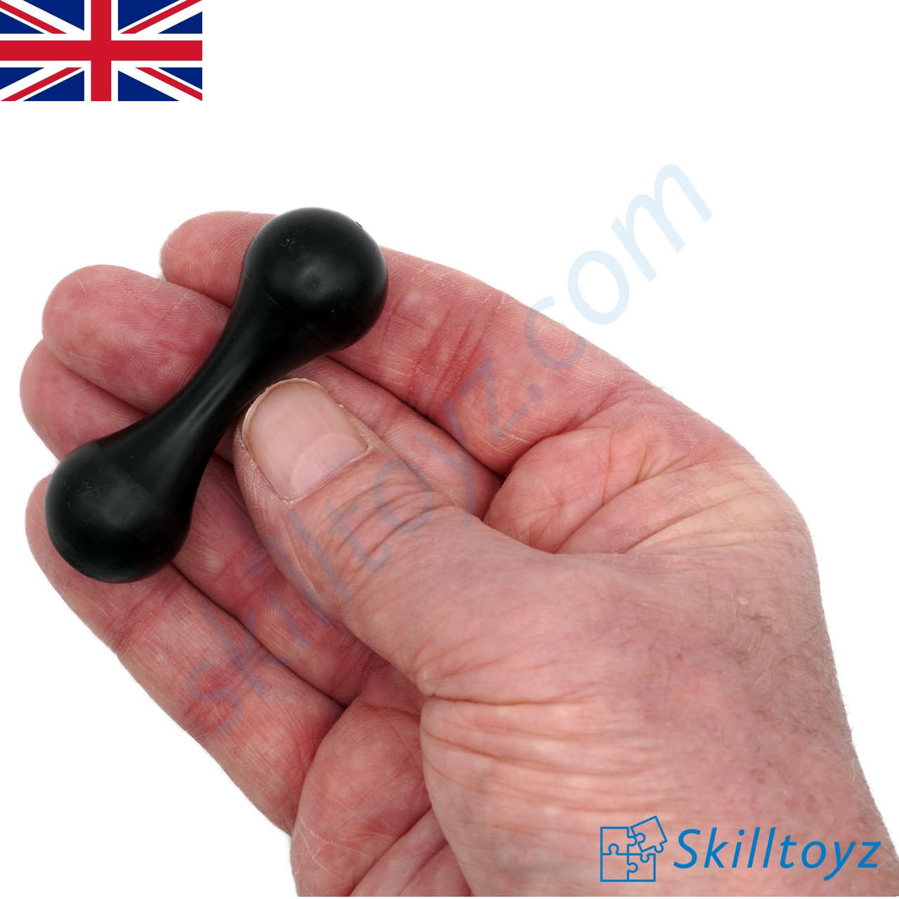 Knuckle Bone Finger Roller Toy POM Black - SkillToyz