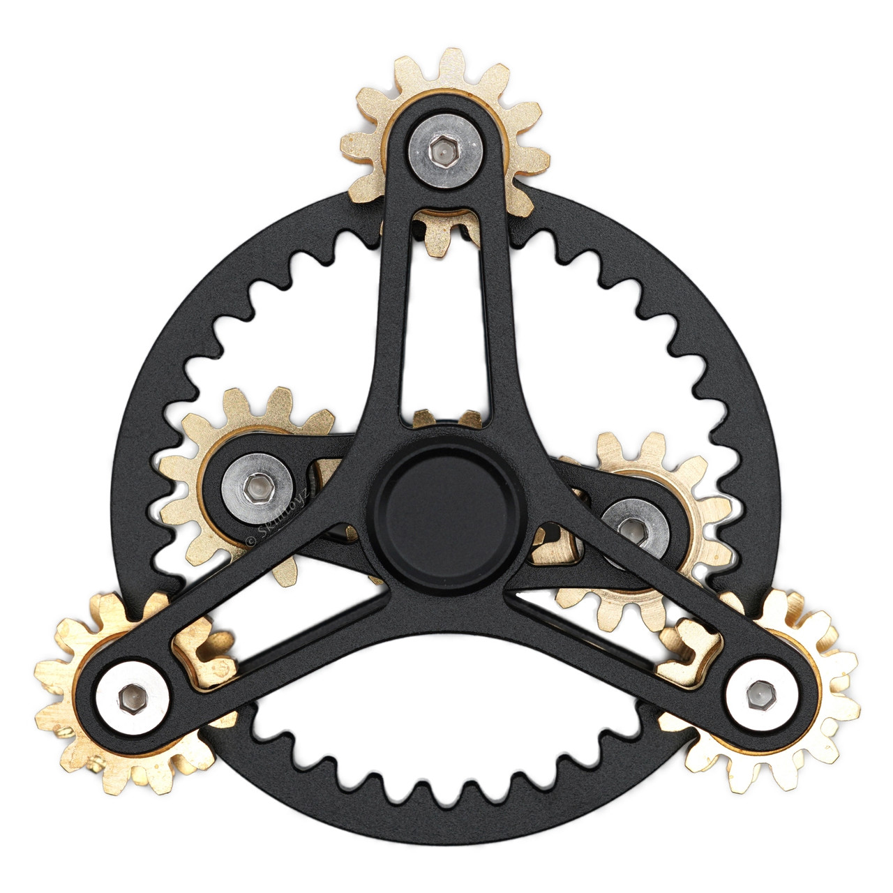 Metal Finger Fidget Spinner Cartwheel 5 Cog Black - SkillToyz