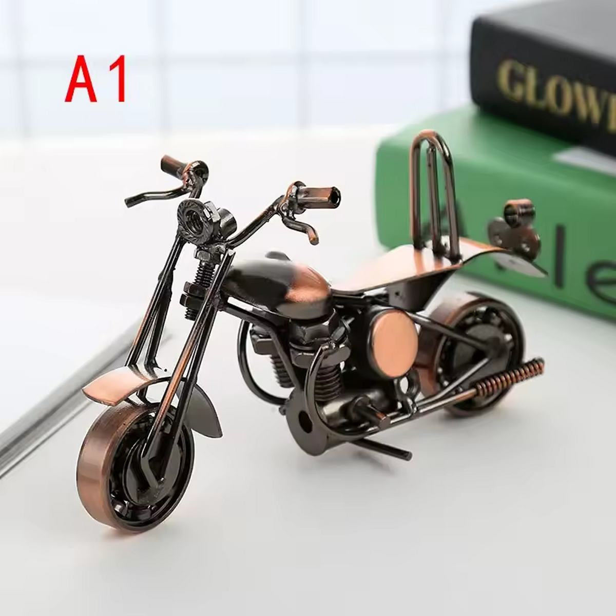 Iron Art Motorcycle Model Desk Sculpture Copper Chopper Design A1 ...